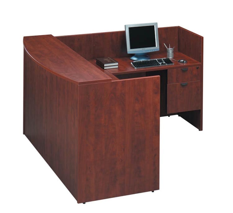 Reception L desk with Pair of 3/4 Pedestals | Smart Buy Office Furniture